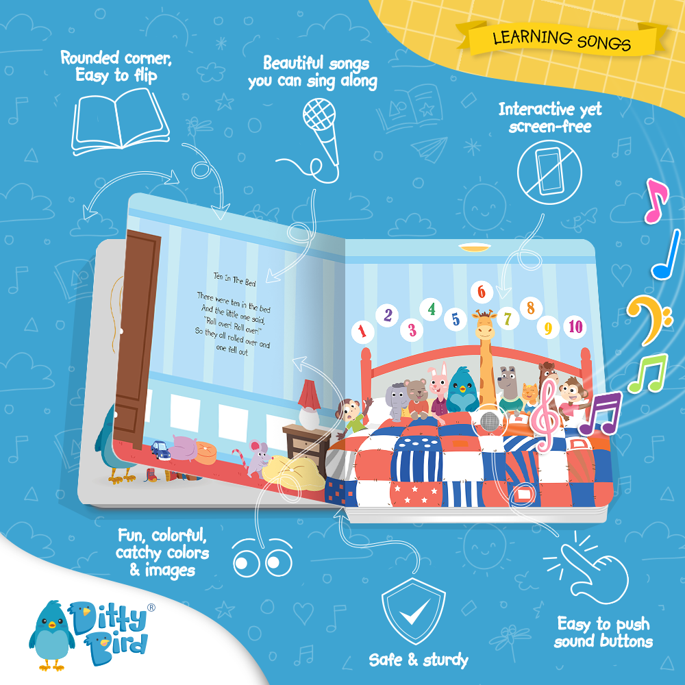 Ditty Bird - Ditty Bird Baby Sound Book: Learning Songs - ABC Baby Boo ...